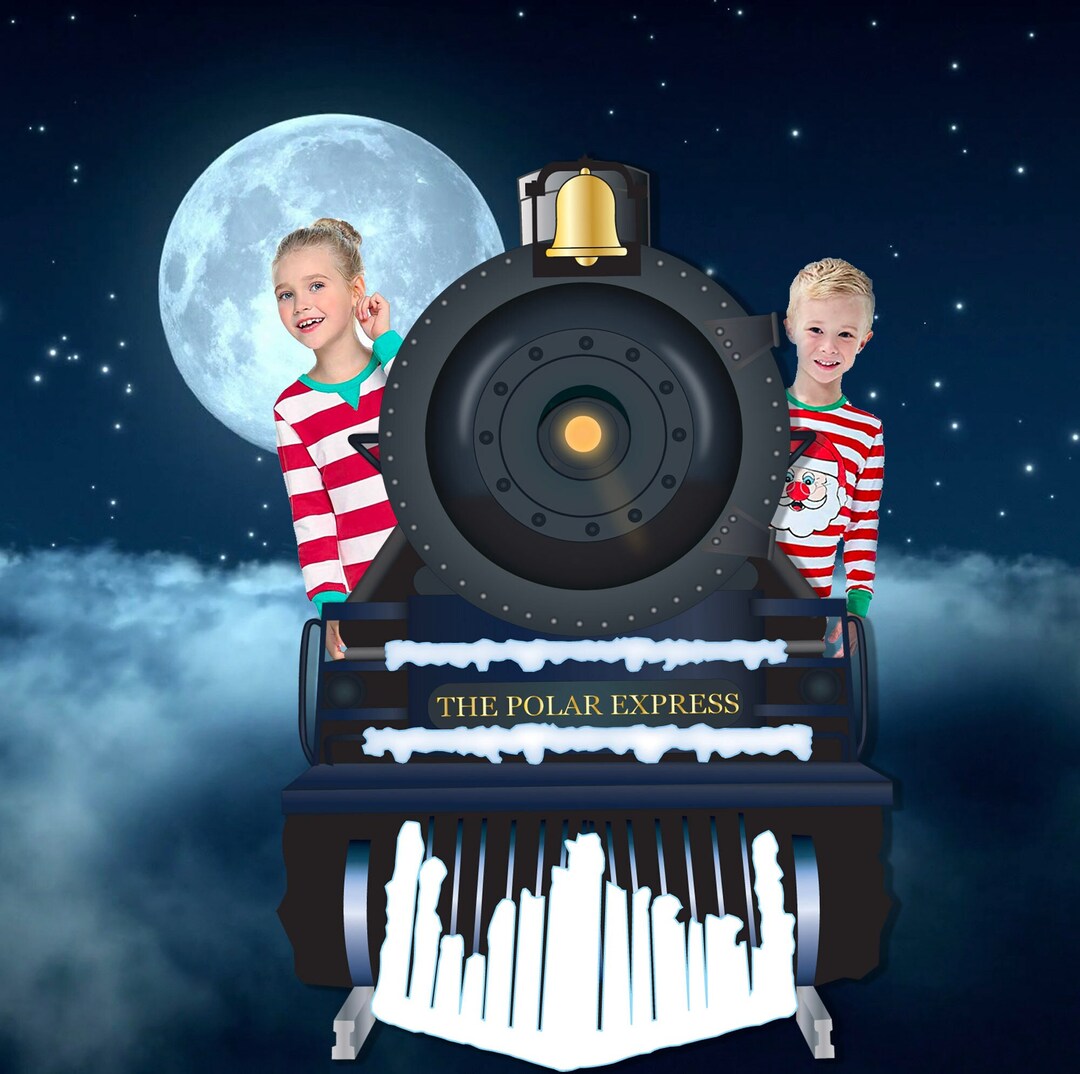 Large Christmas Polar Express Photo Prop Digital File Christmas Family ...