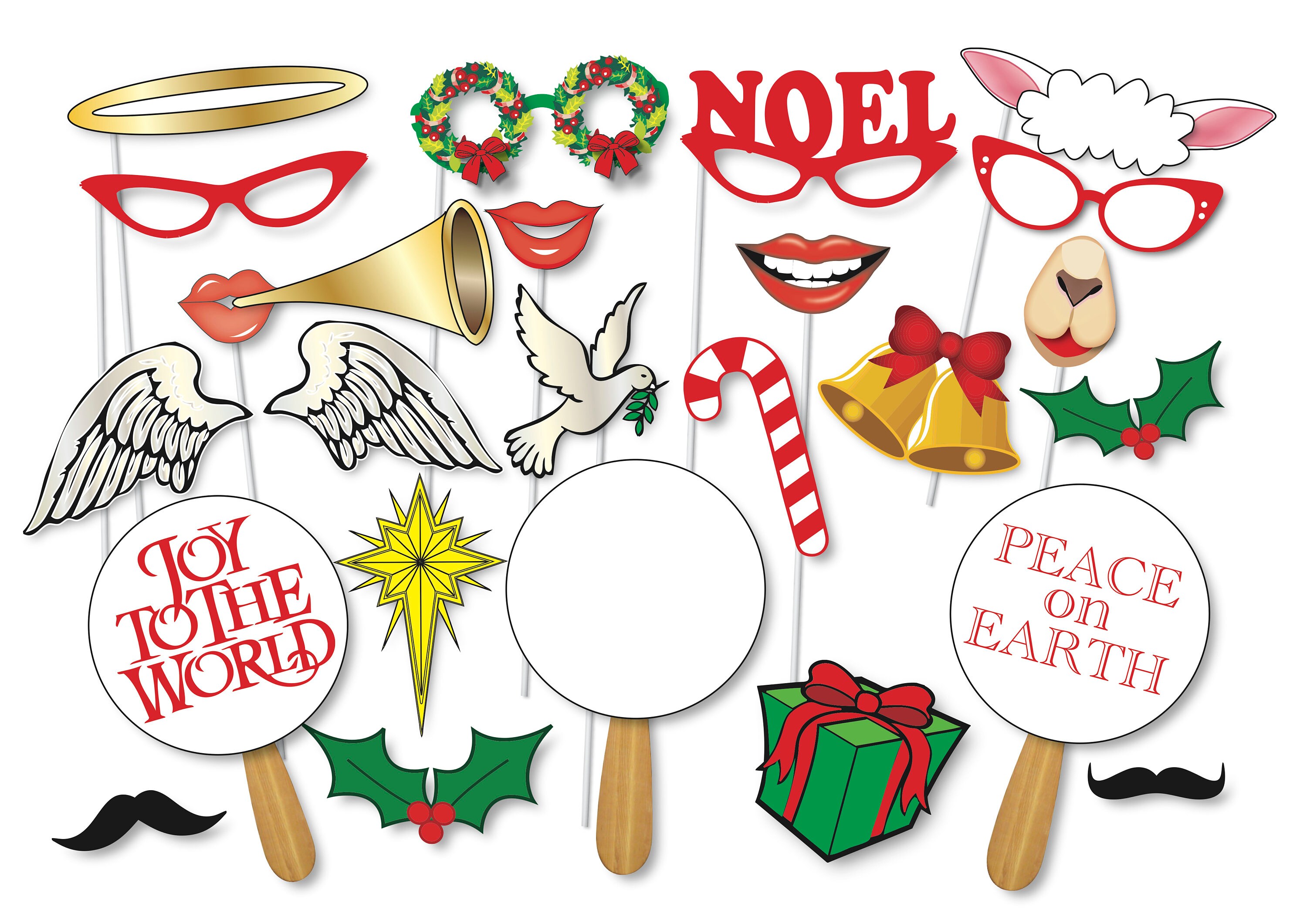 Christmas Nativity Photo Booth Prop Set, Party Props, Jesus Printable ...