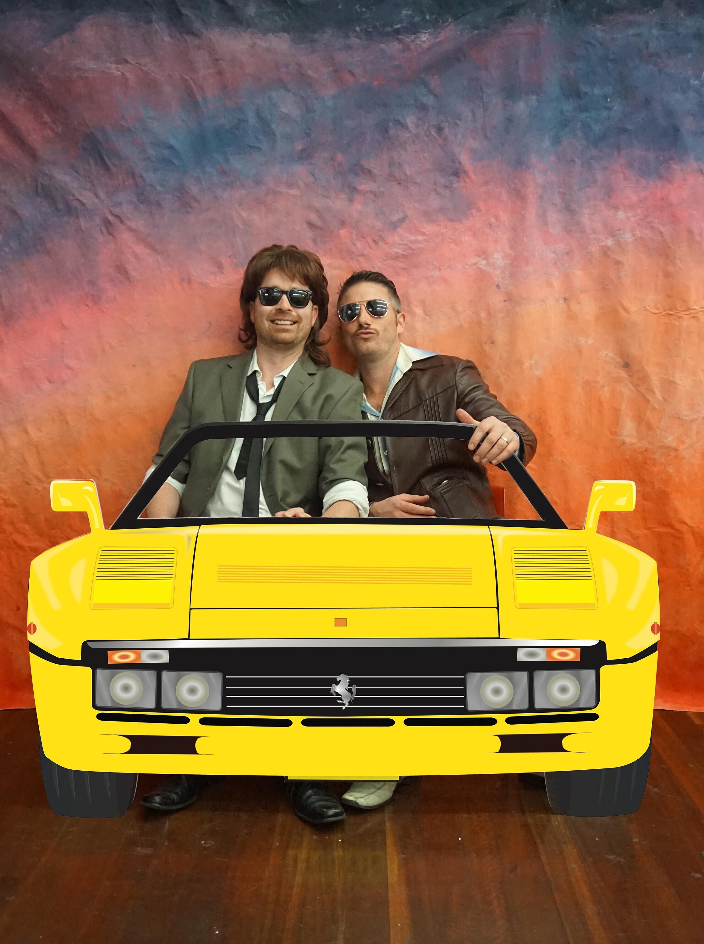 1980's Large Car Photo Booth Prop Digital File Party Decoration, Neon ...