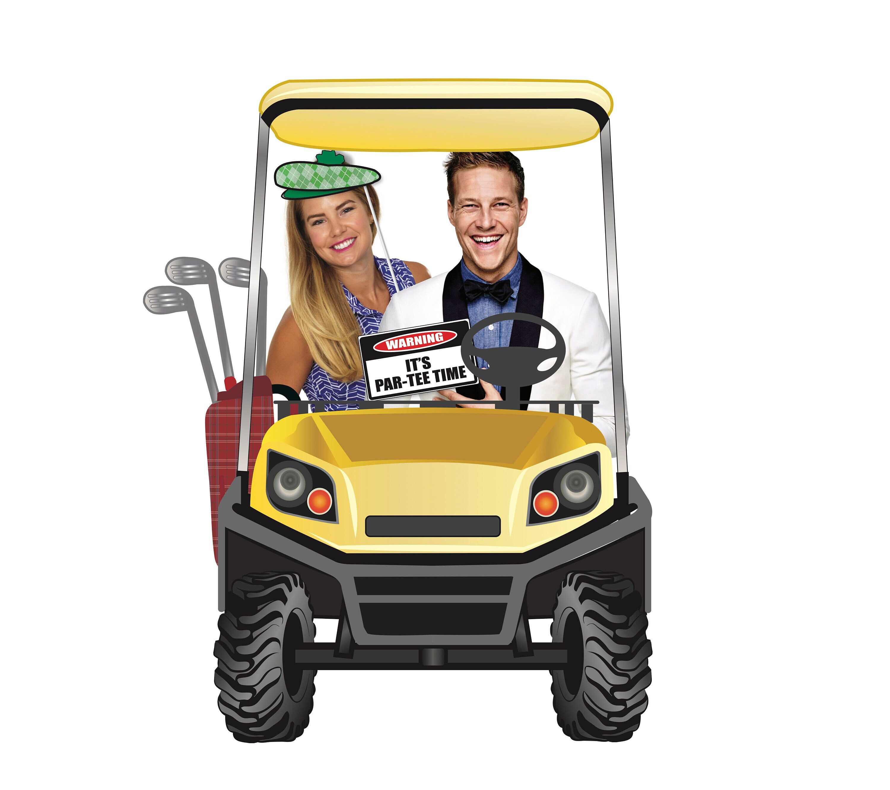 Large Golf Cart Prop Digital File Party Decoration, Photo Booth, Golf ...