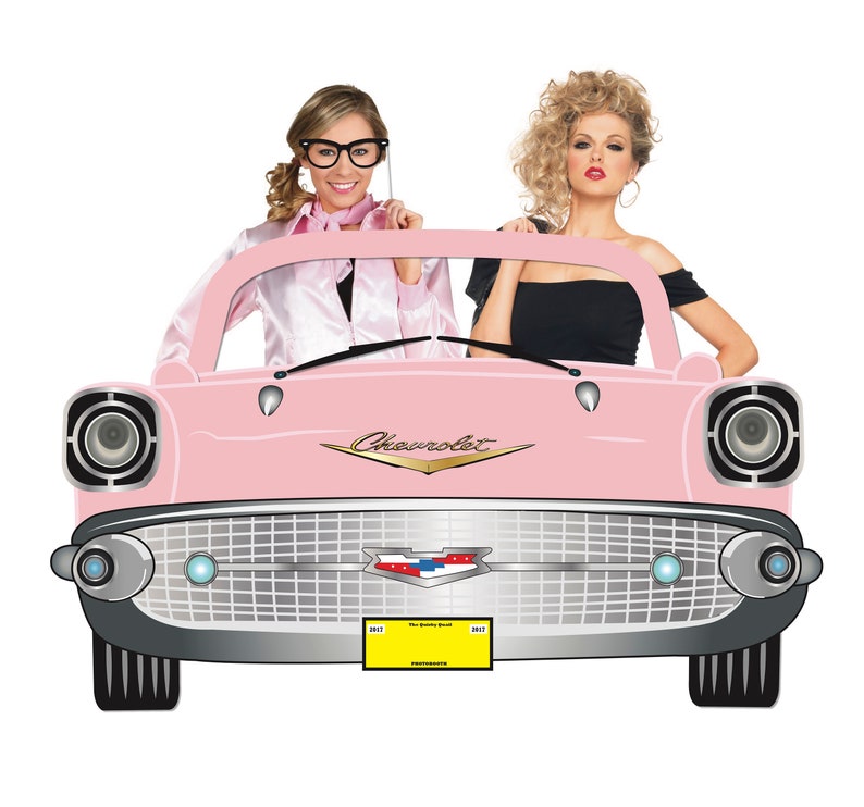 1950's Large Car Photo Booth Prop Digital File Party Decoration, Pink ...
