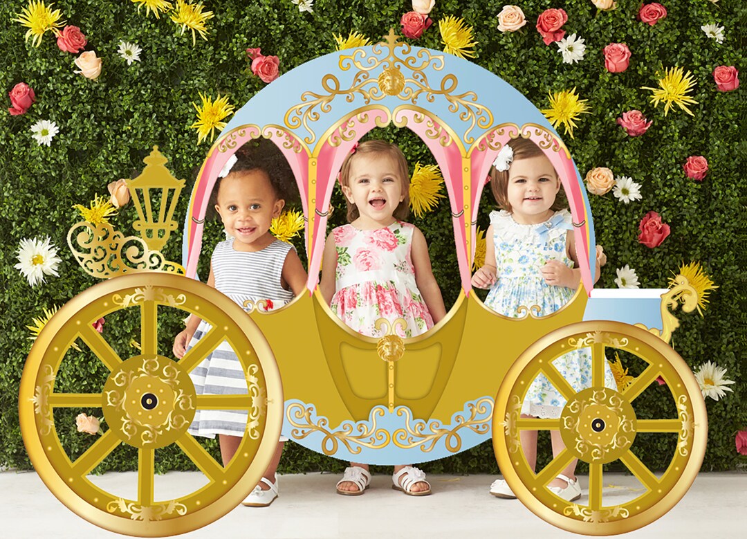 Large Princess Carriage Photo Prop Digital File Party Decoration, Photo ...