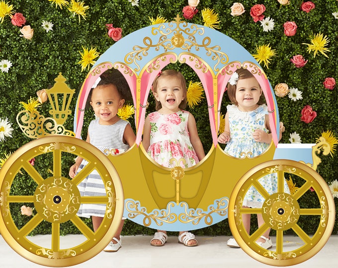 Large Princess Carriage Photo Prop Digital File Party Decoration, Photo ...
