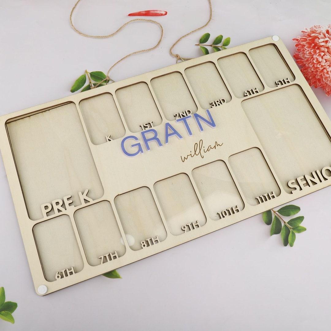 Personalized School Years Photo Frame,school Photo Frame Pre K to ...