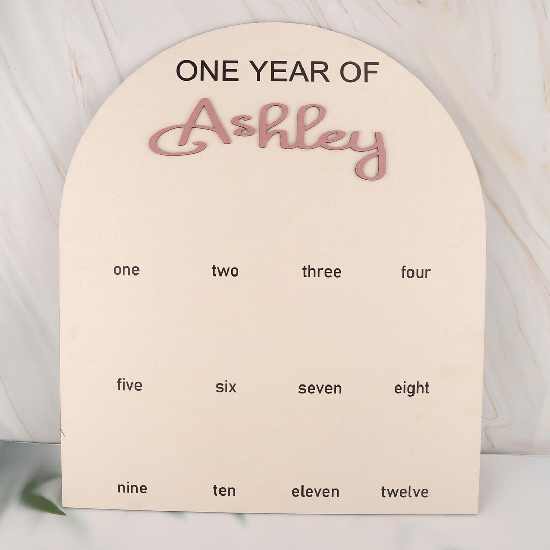 My First Year One Year of Photo Board, 1st Birthday Board, Milestone ...