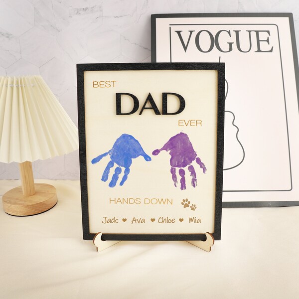 Hands Down the Best Dad Ever Fathers Day Handprint Keepsake - Etsy