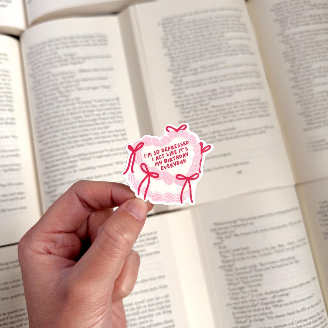 Tortured Poets Cake Sticker, TTPD, I'm so Depressed, Birthday Cake ...