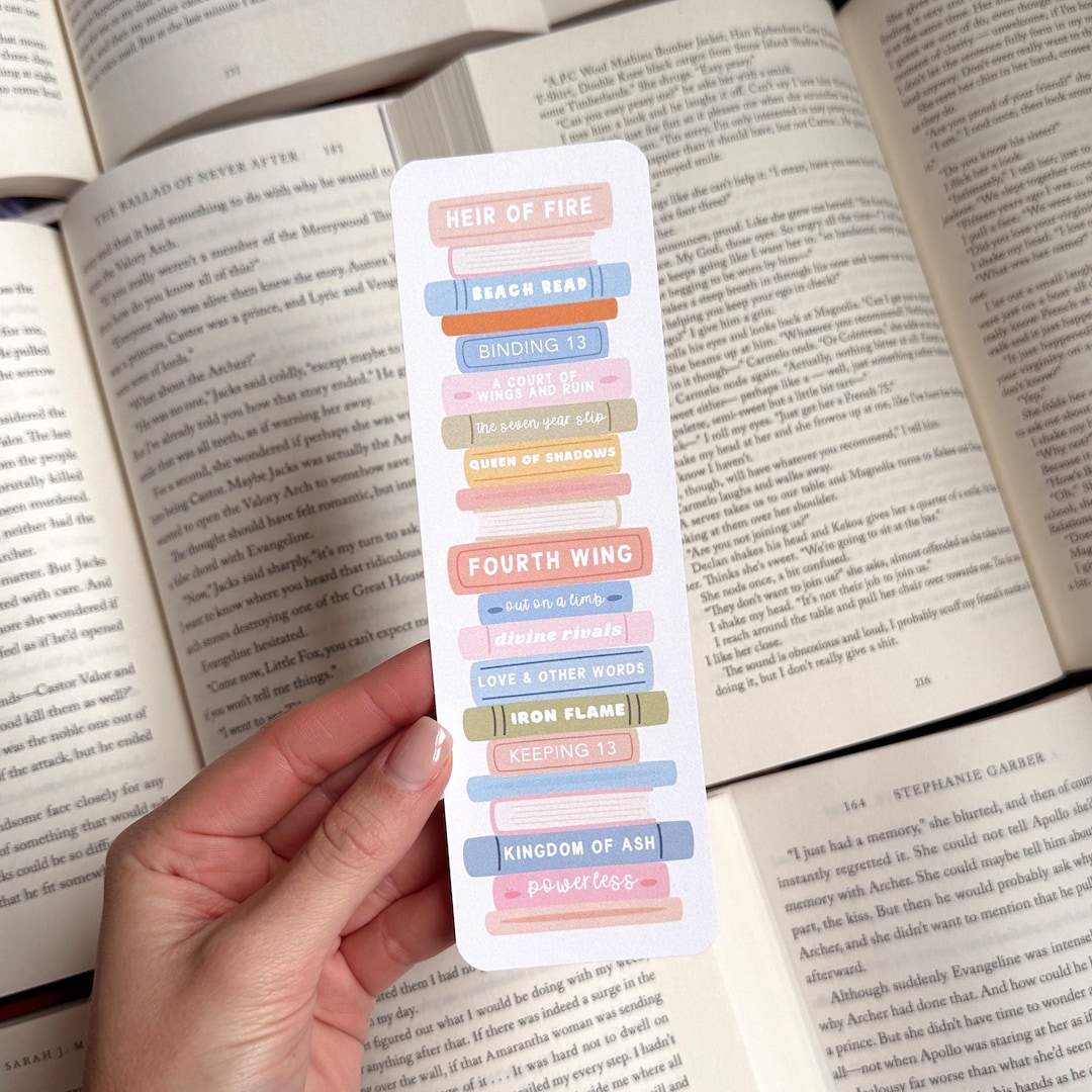 Customized Favorite Books Bookstack Bookmark, Handmade Bookmarks ...