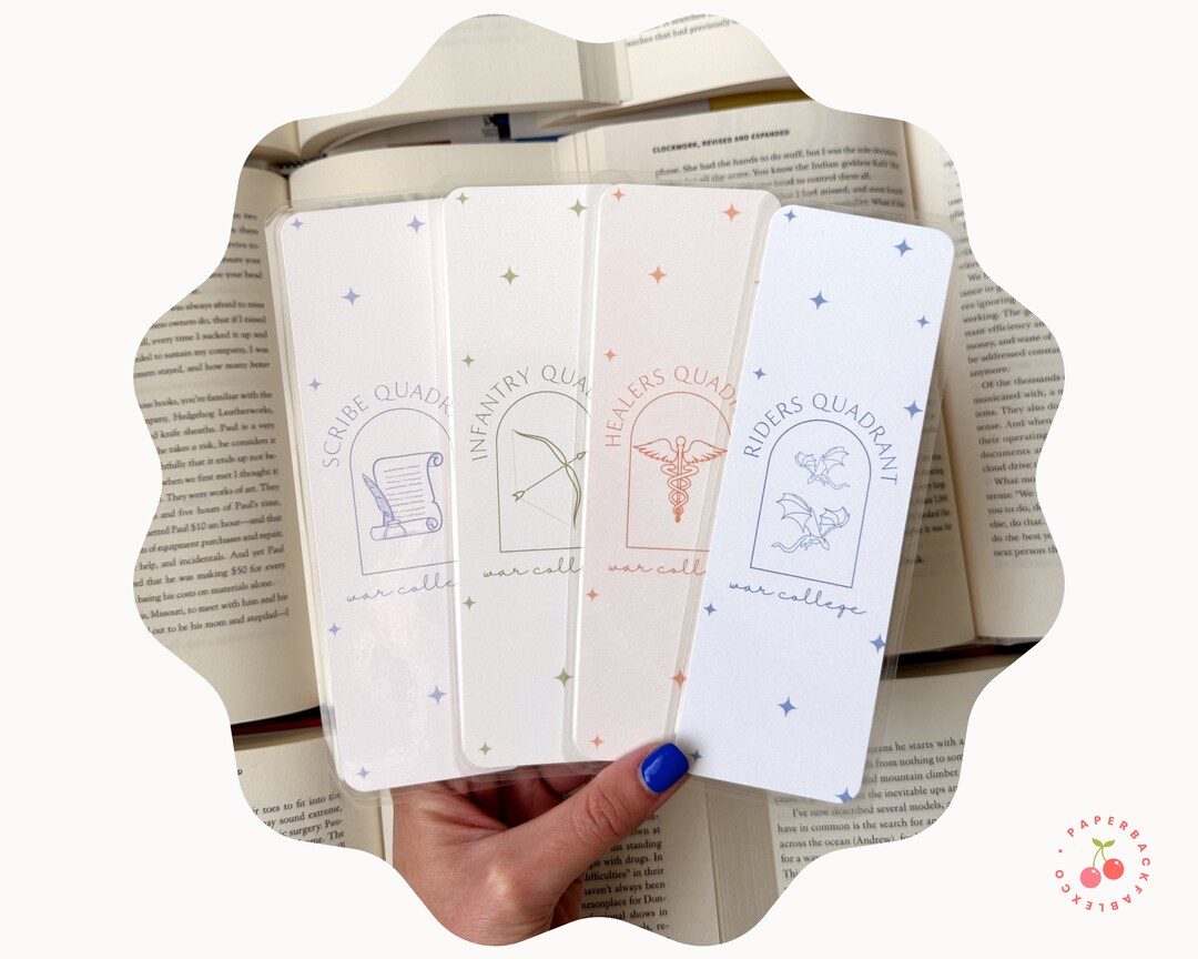 Fourth Wing Bookmark Collection, Basgiath War College Bookmarks ...