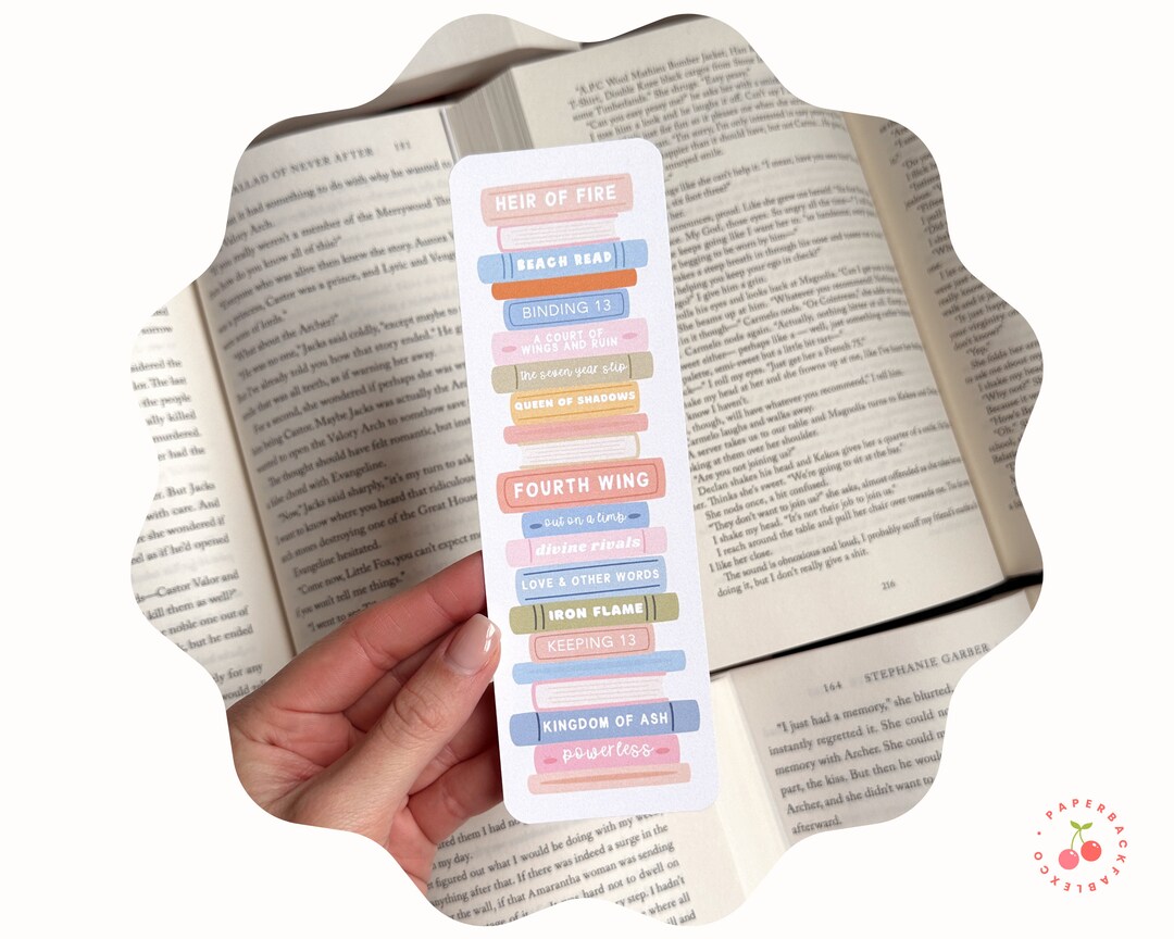 Customized Favorite Books Bookstack Bookmark, Handmade Bookmarks ...