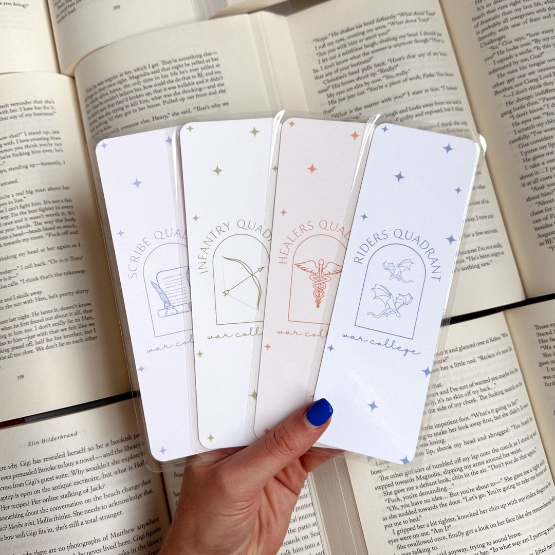 Fourth Wing Quadrants Bookmarks, Basgiath War College Bookmark, Riders ...