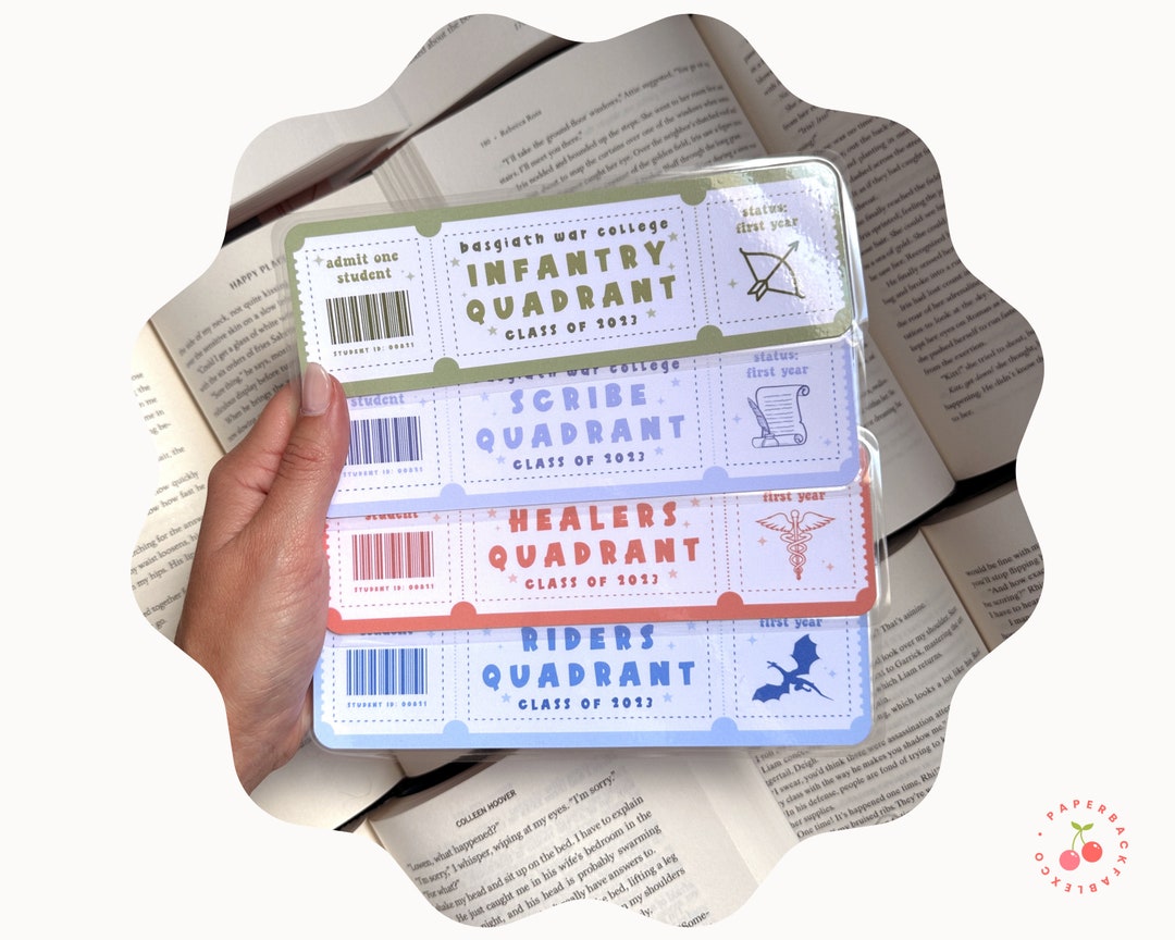Fourth Wing Bookmark Collection, Basgiath War College Bookmarks ...