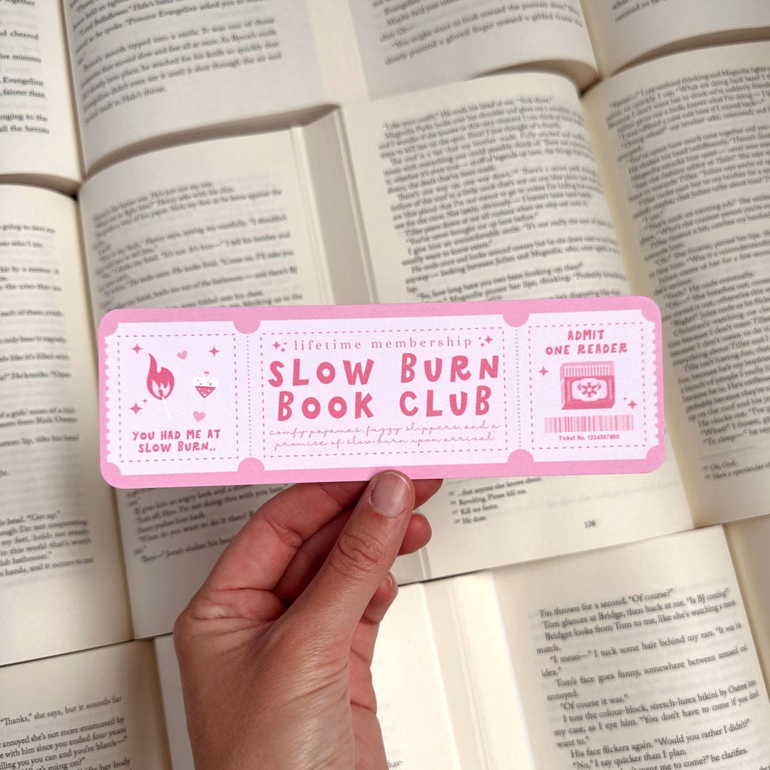 Slow Burn Book Club Bookmark: Laminated Reader Gift With Tassel - Etsy
