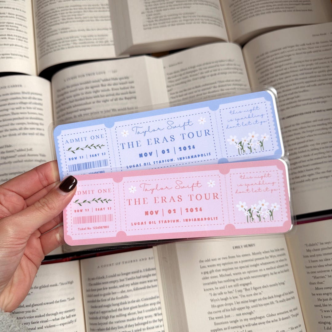 Eras Tour Ticket Bookmark: Customizable Bookmark - Etsy