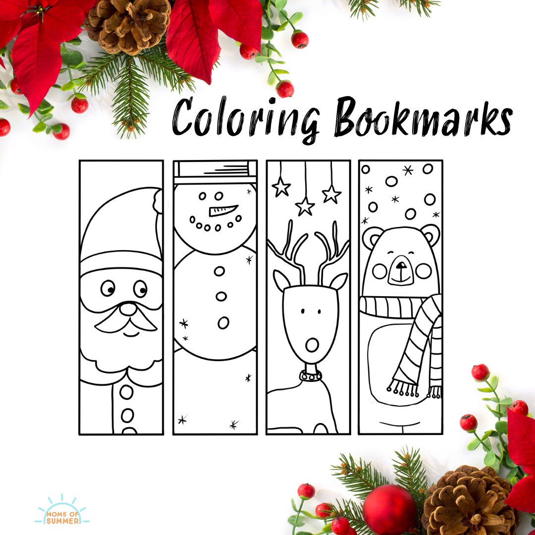 Printable Christmas Bookmarks – Santa, Snowman, Reindeer & Polar Bear ...