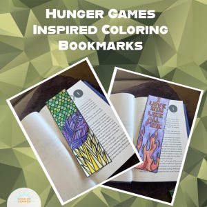 Hunger Games Coloring Bookmarks | Printable DIY Set (digital Download ...
