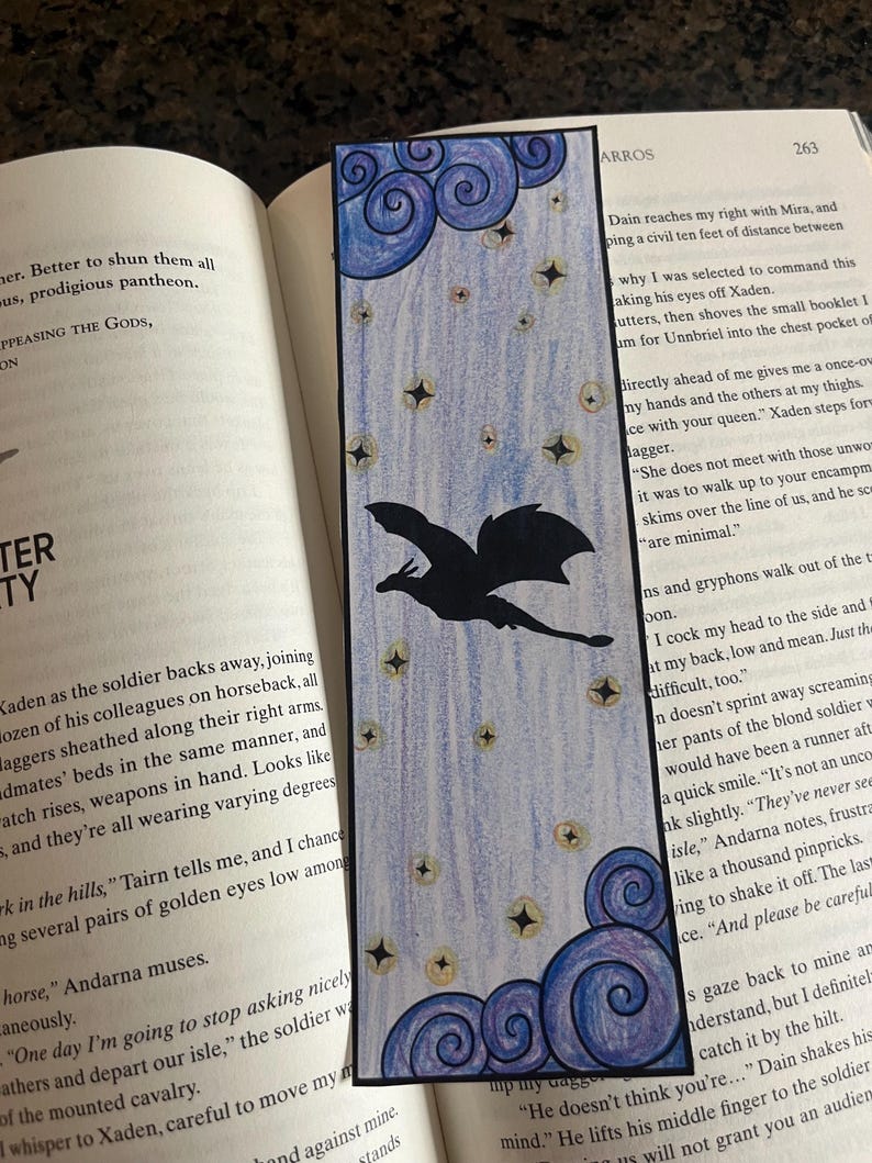 Fourth Wing Inspired Dragon Rider Coloring Bookmarks for Kids and ...
