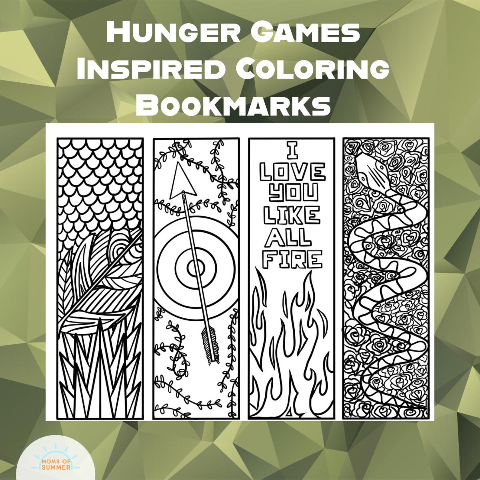 Hunger Games Coloring Bookmarks | Printable DIY Set (digital Download ...