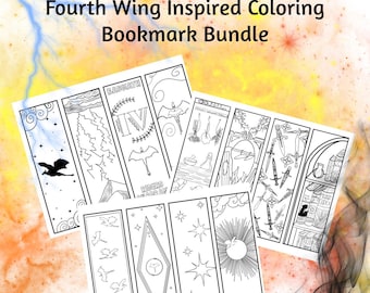 Fourth Wing Inspired Dragon Rider Coloring Bookmarks for Kids and ...