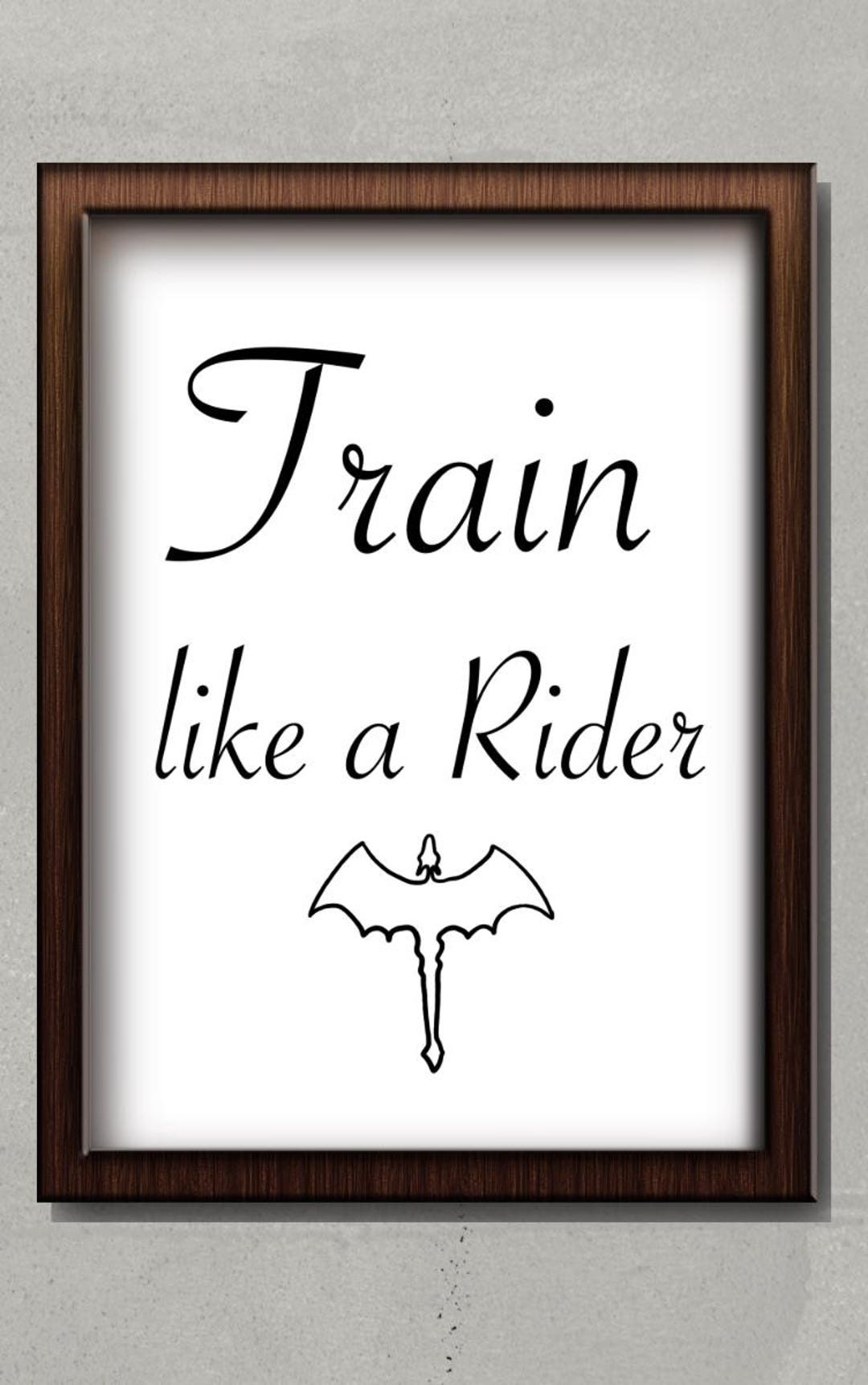 Motivational Fitness Poster “train Like a Rider” Printable | Fantasy ...