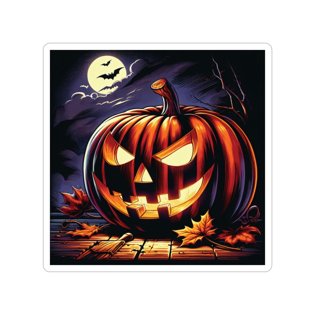 Jack-o'lantern Sticker - Etsy