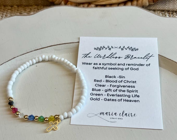 Wordless Beaded Bracelet | Glass Seed Bracelet | Christian Jewelry ...