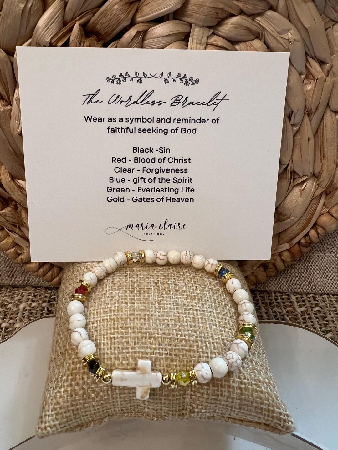 Cross Beaded Bracelet | Wordless Bracelet | Christian Jewelry ...