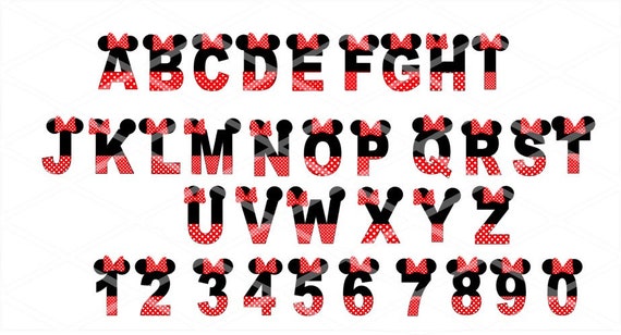 Minnie Mouse Letter Font