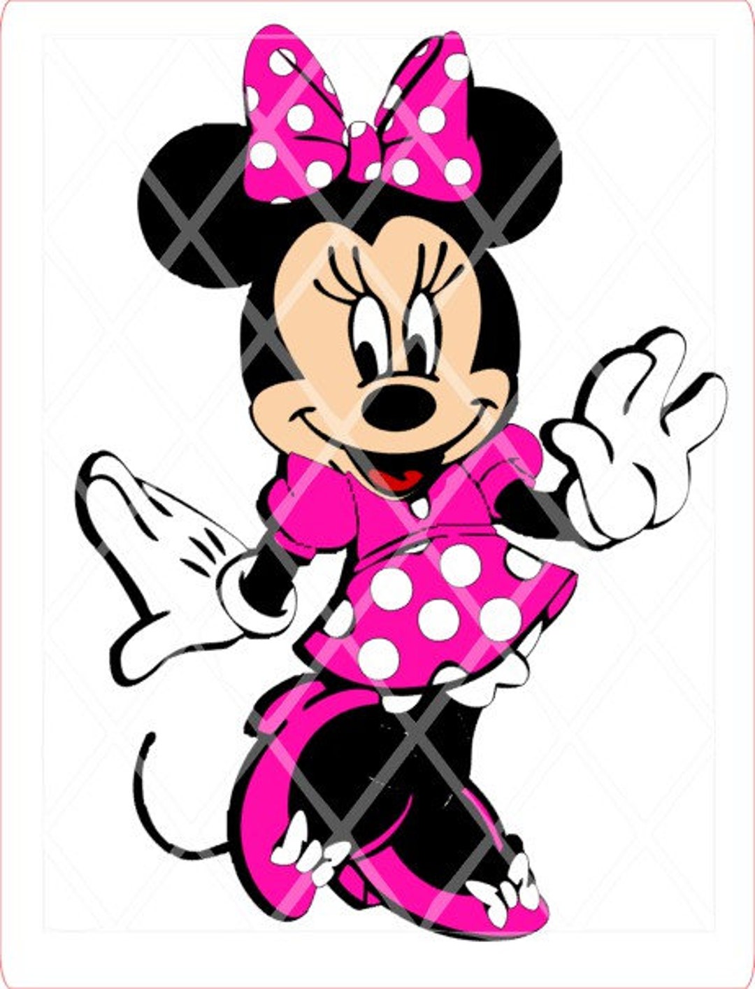 Minnie Mouse Pink Polka Dot SVG PNG JPEG - Etsy