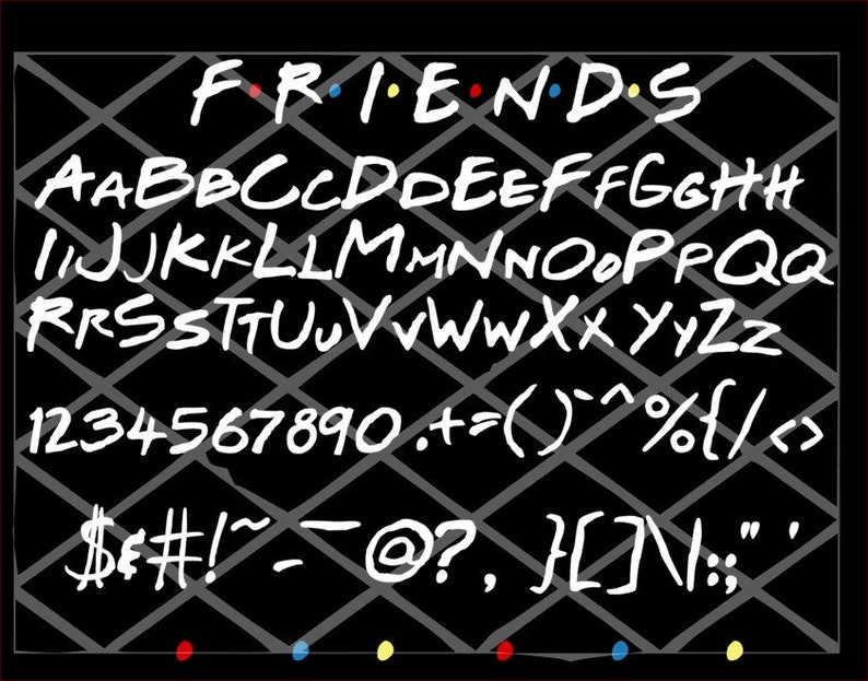 Friend Letter Font SVG Png Image Design - Etsy