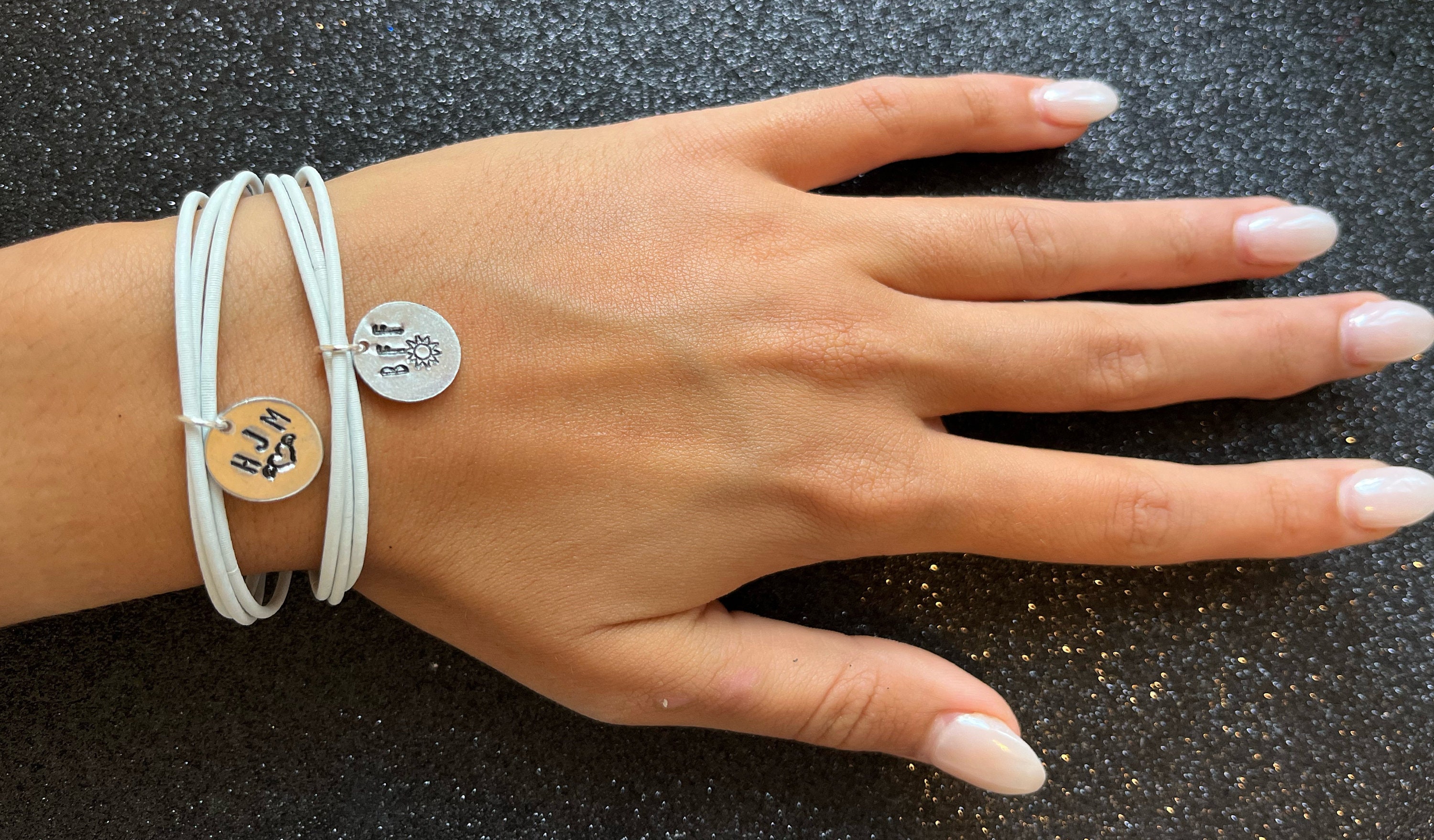 Guitar String Bracelets With Custom Hand Stamped Custom Charms, Unique ...