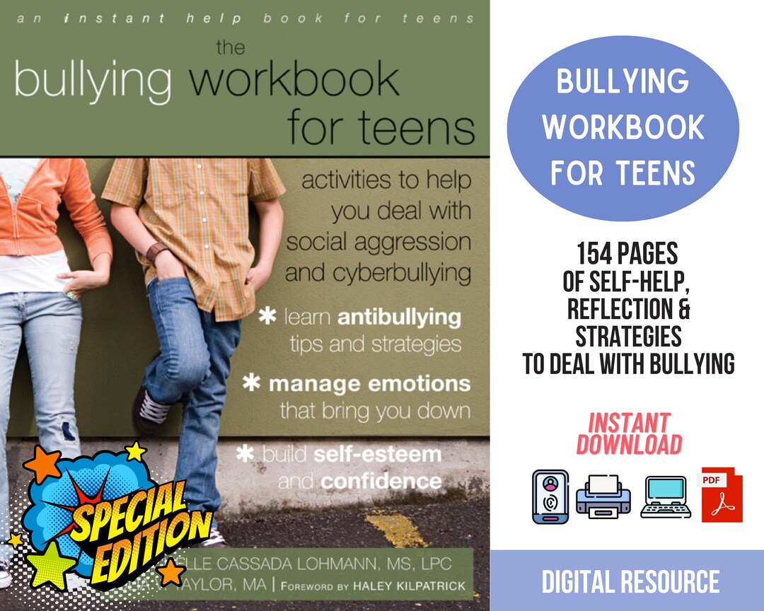 Bullying Workbook for Teens: Self-help Guide (PDF) - Etsy