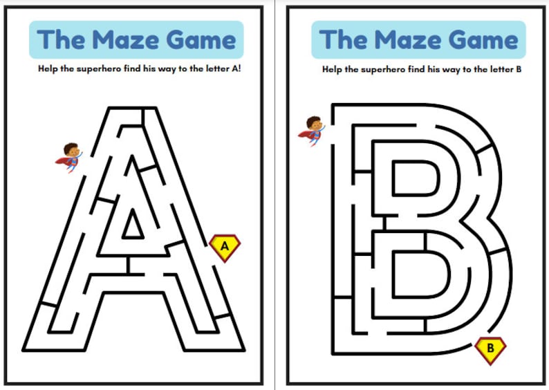 Printable Maze Worksheets for Kids Worksheets Kindergarten English ...