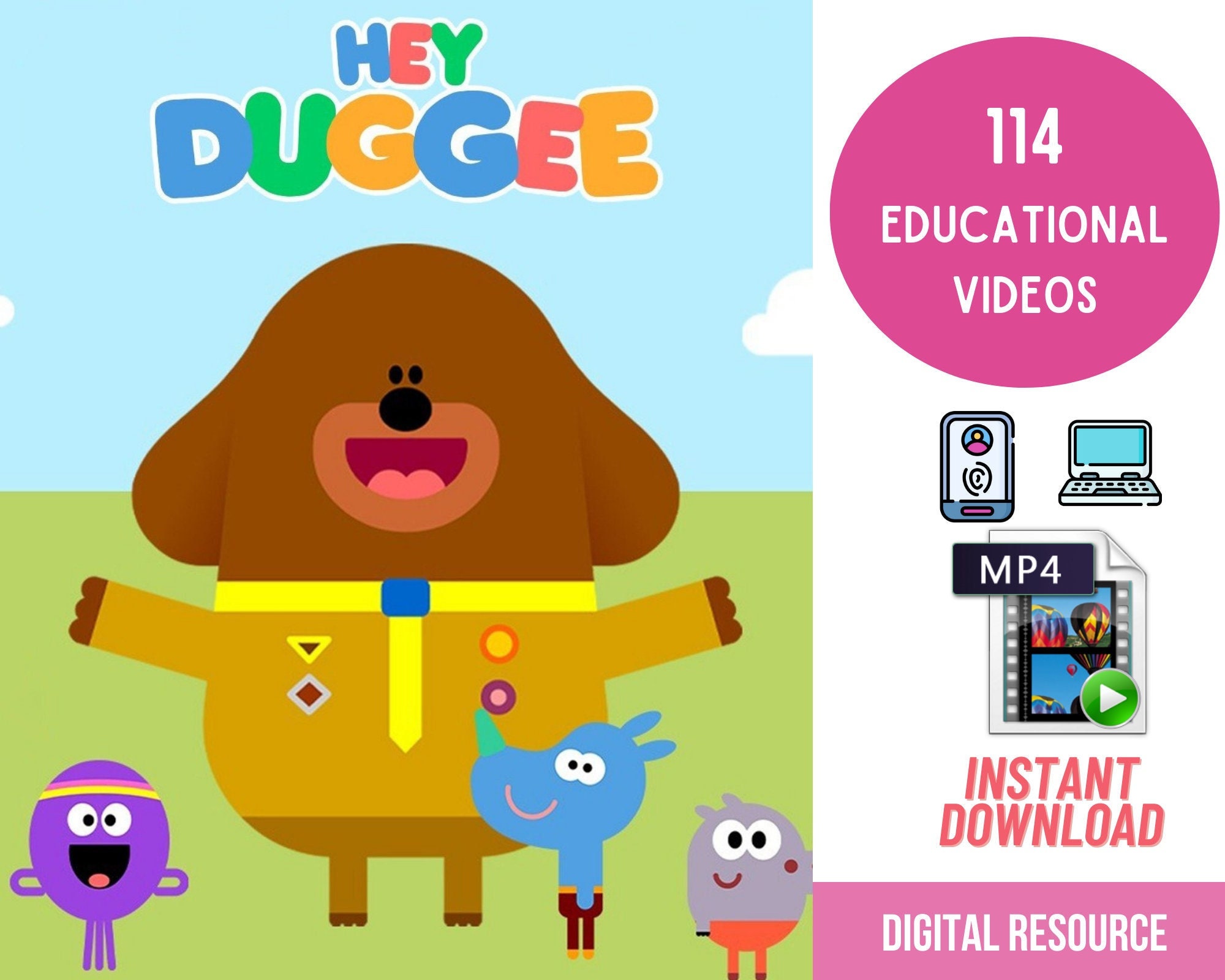 Hey Duggee Special Preschool Homeschool Resource, Video Bundle for Kids ...