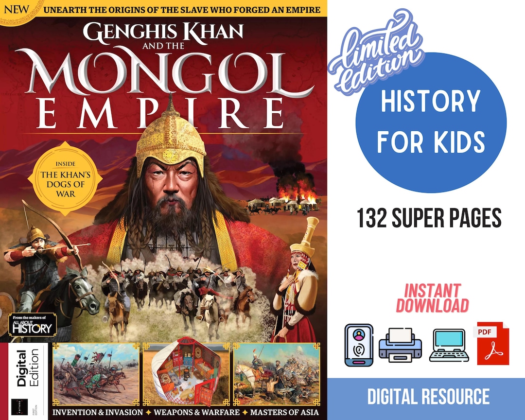Mongol Empire History Kids Printable History, Genghis Khan History ...