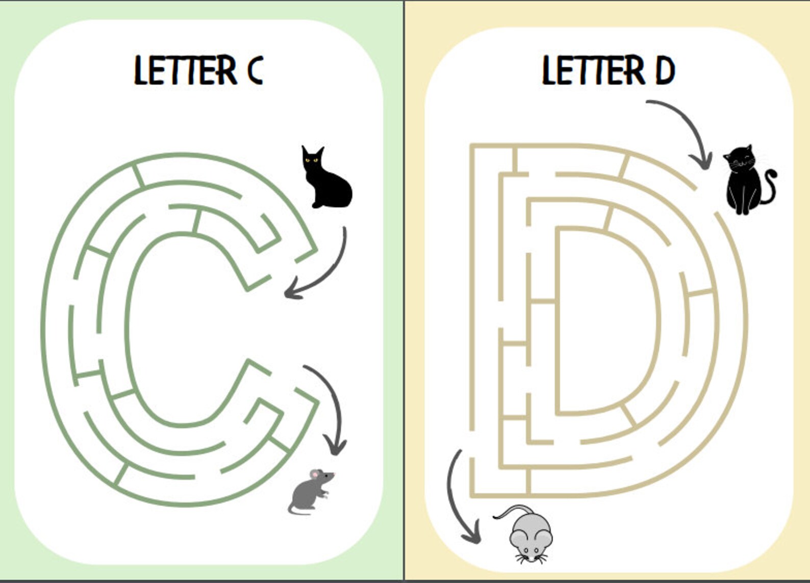 Printable Maze Worksheets for Kids Worksheets Kindergarten English ...