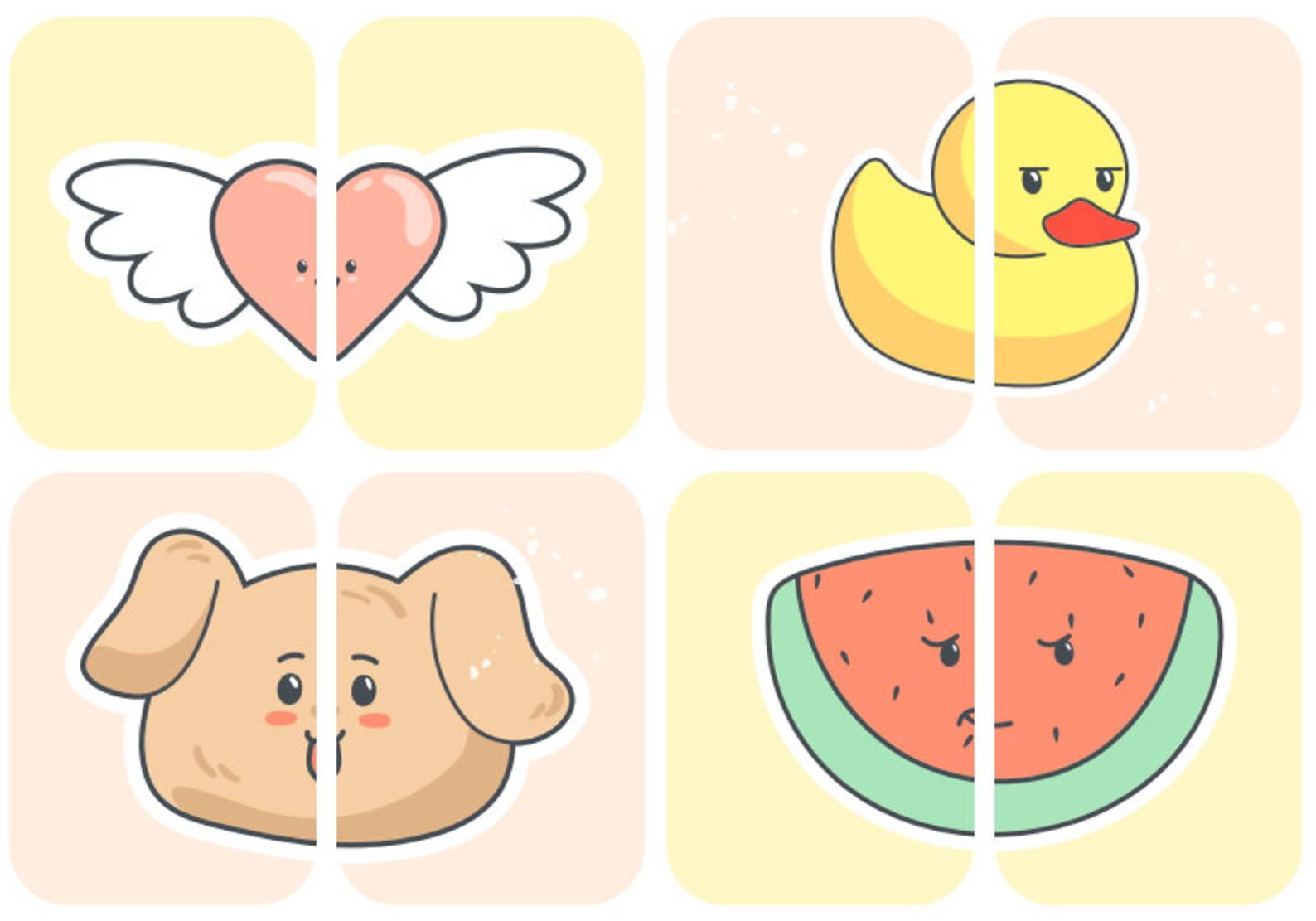 Printable Fun Matching Activity Worksheets for Kids Worksheets ...