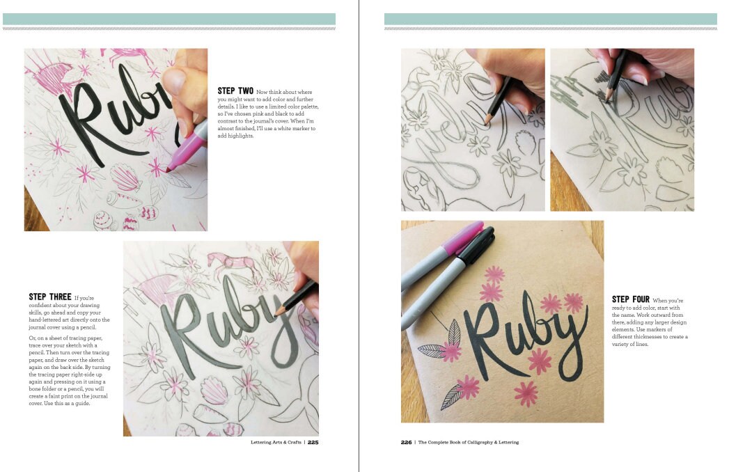 Calligraphy Lettering Handwriting Practice, Art and Craft Activity Kids ...