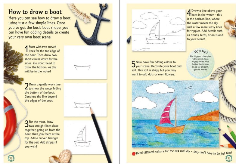 How to Draw Book for Kids Art Homeschool Printable Worksheets, Kids ...