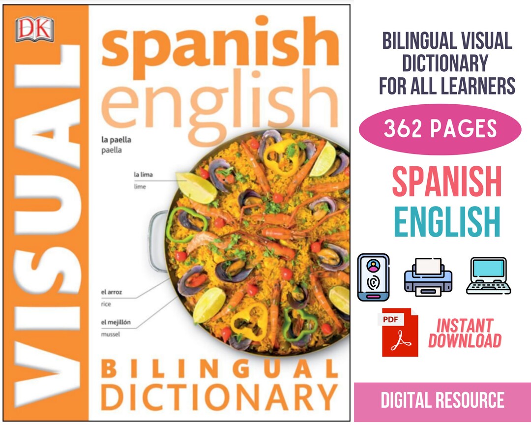 English-spanish Visual Dictionary for Kids (digital Download) - Etsy Canada