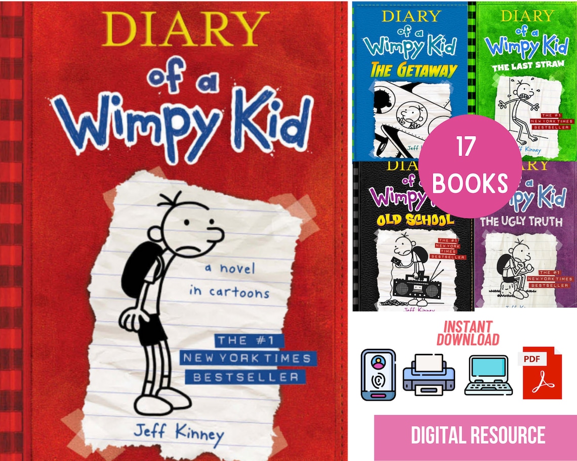Diary of a Wimpy Kid Book Series, Story Book for Kids, Printable Book ...