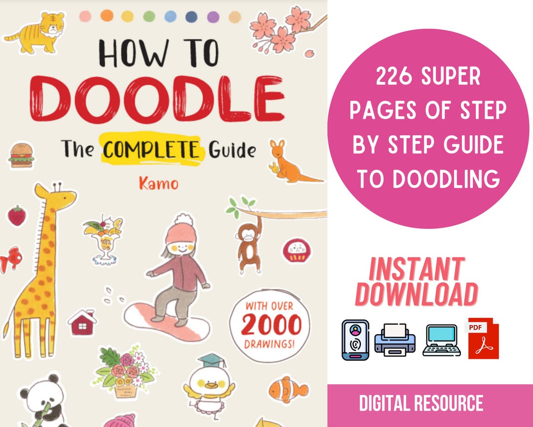 How to Doodle,cute Art Printable Worksheets Art Drawing Kawaii Doodle ...