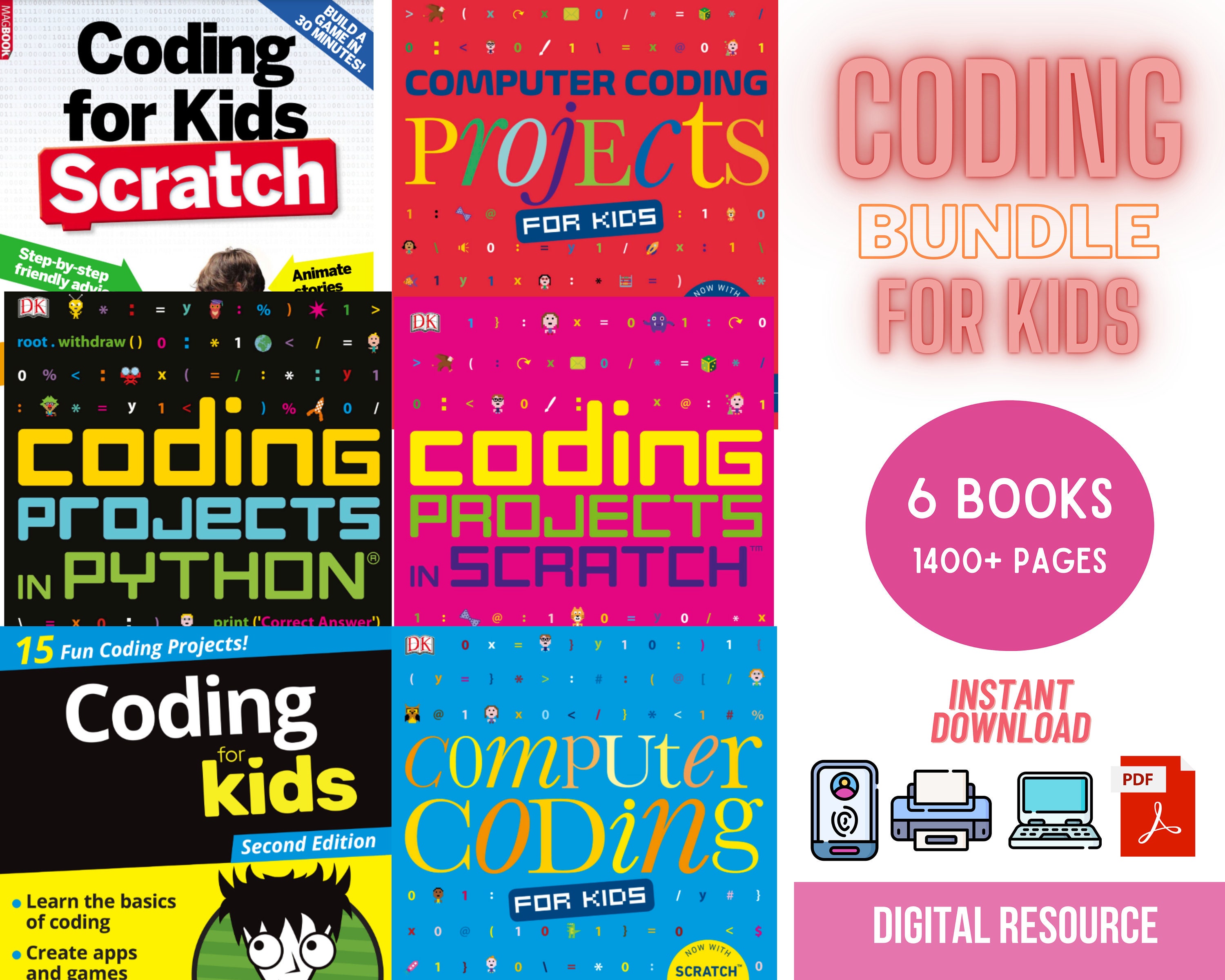 Coding for Kids Coding Bundle for Kids Coding Homeschool Resource Coding Teacher Bundle Coding ...