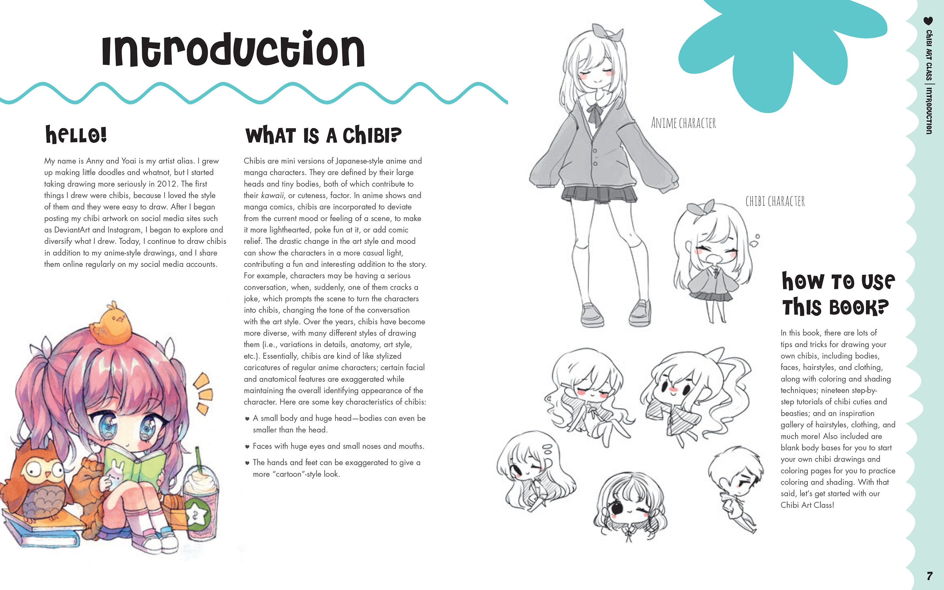 How to Draw Kawaii Chibi, Chibi Art Printable Worksheets Art Digital ...