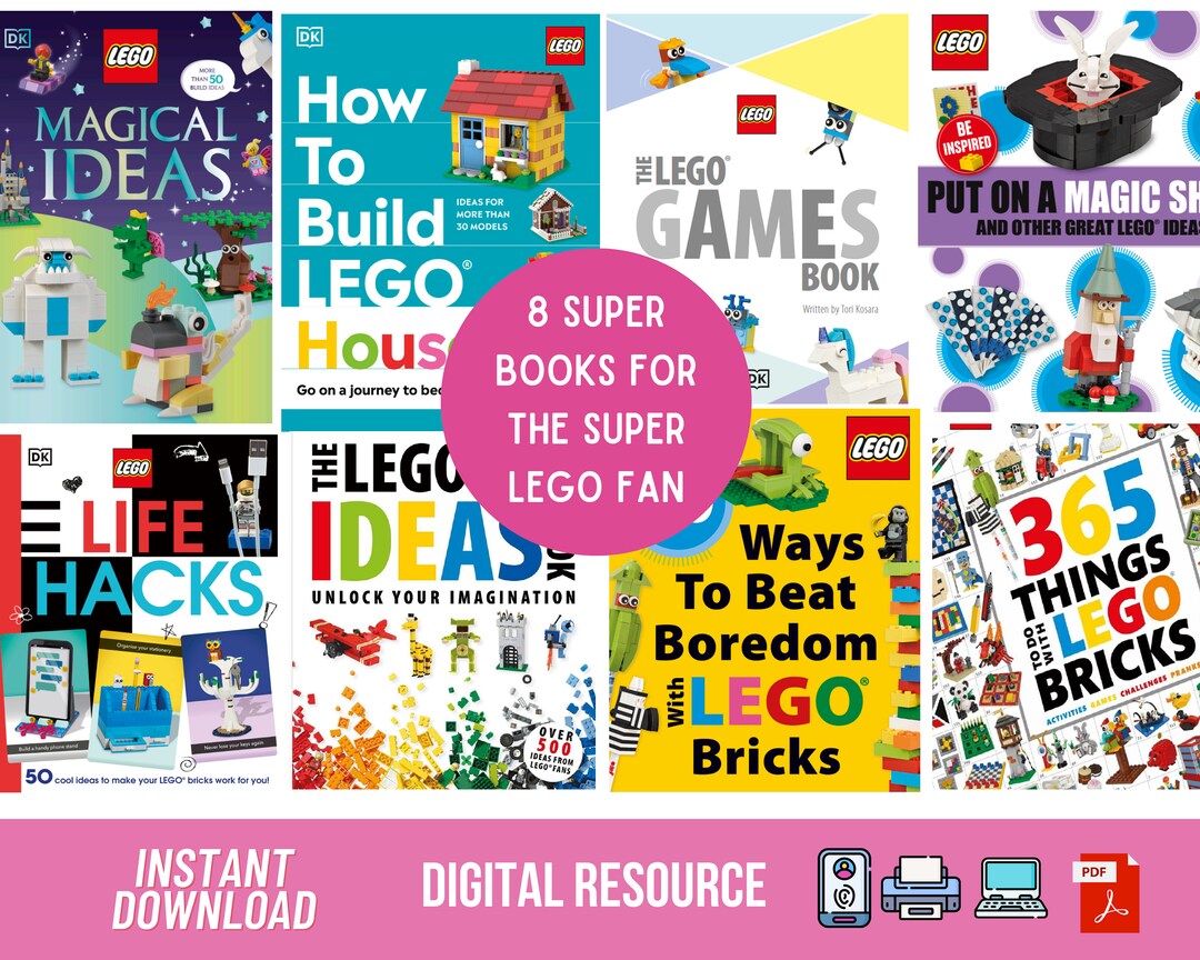 Brick Ideas Bundle 8 Super Books, Bricks for Kids, Building Projects ...