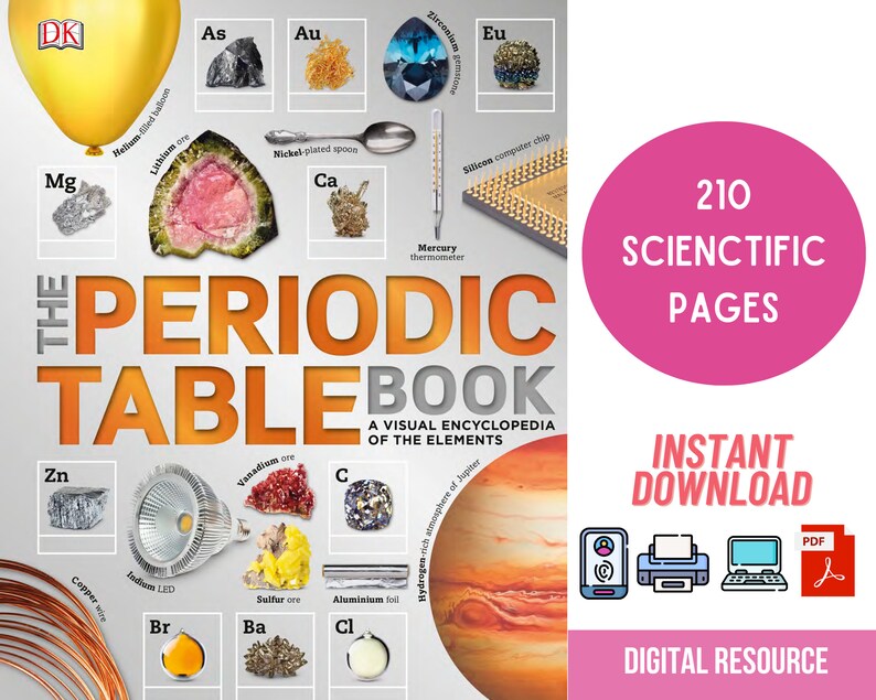 Periodic Table Book for Kids, Visual Encyclopedia (PDF) - Etsy