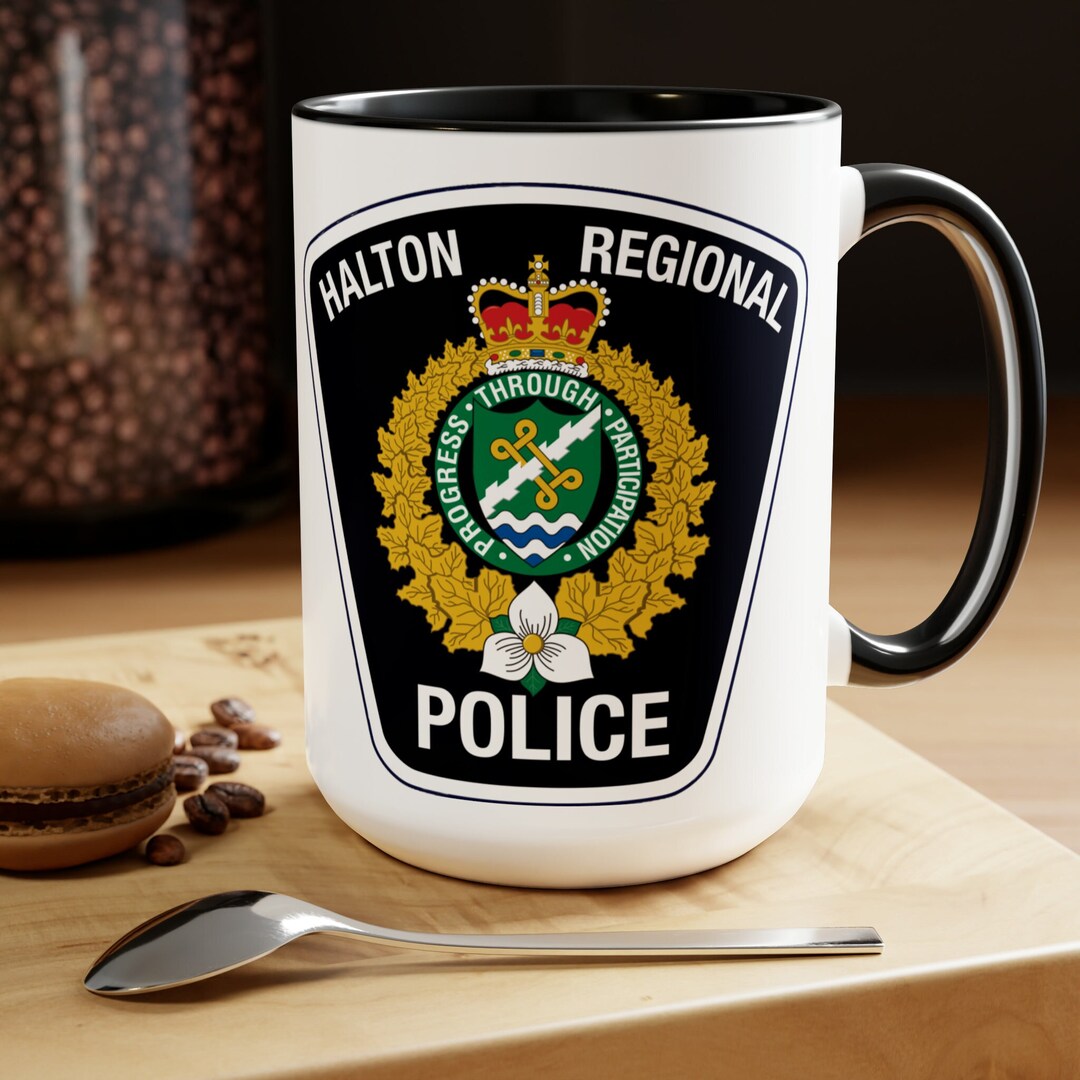 Halton Regional Police Service Badge Coffee Mug, Gift for Him and Her ...