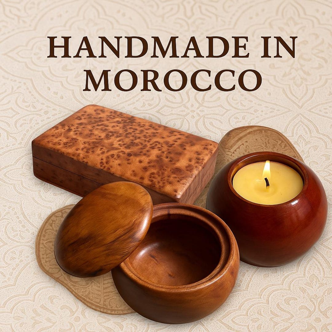 Moroccan Gift Set, Wood Jewelry Box, Organizer Handmade, Candel Holder ...