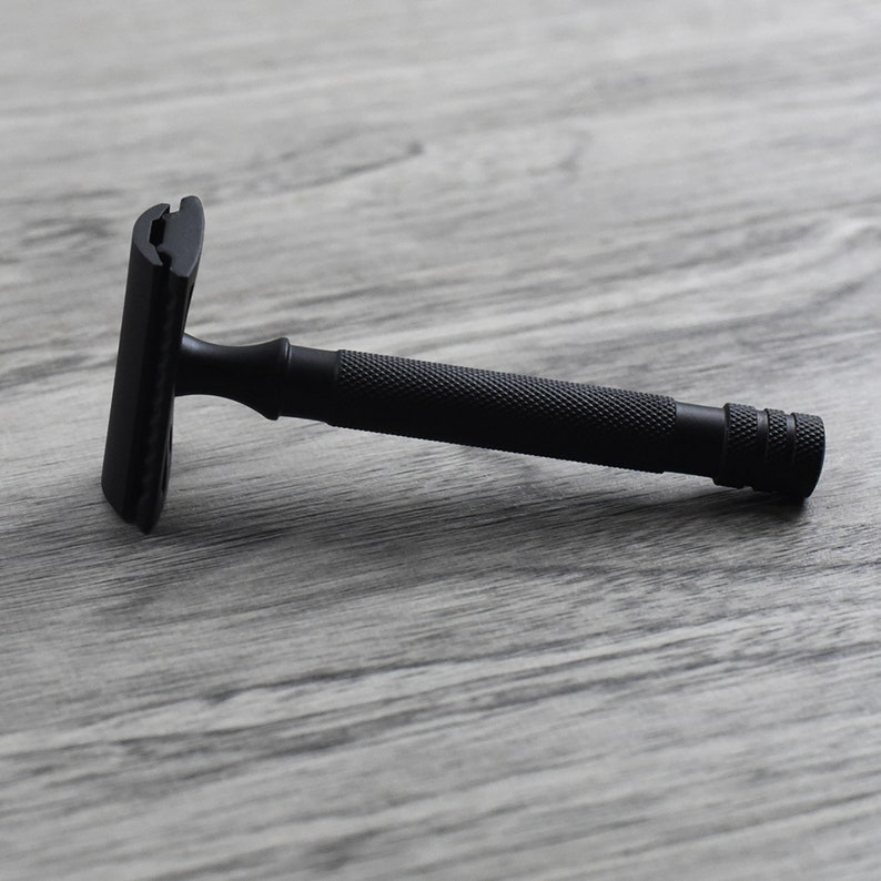 Black Handle Double Edge DE Safety Razor for Men Women Wet Shave + 10 ...