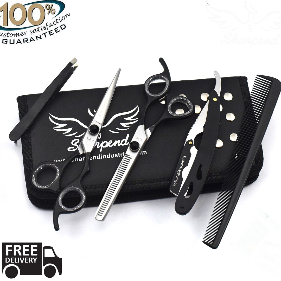 Sand Barber Scissors Set - Professional Hairdressing Scissors Kit ...
